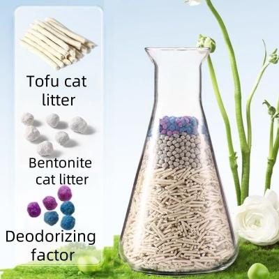 China Eco Friendly Biodegradable Mixed Cat Litter 70% Tofu 30% Bentonite Dust Free Clumping for sale