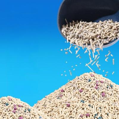 China Mixed Cat Litter Tofu Bentonite Strong Clumping Odor Control 6mm Strip Ball Type for sale