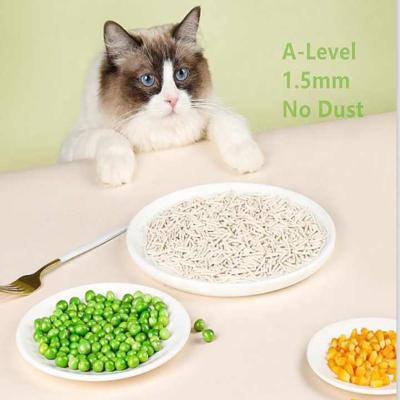 China Natural Dust-Free Tofu Cat Litter 1.5mm Granules for Fast Clumping and Easy Flushing in 6L/2.3kg Bags for sale