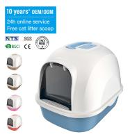 China Fully Enclosed Cat Litter Box for Multi Cat Households - 5 Color Options with Bamboo Charcoal Odor Control for sale