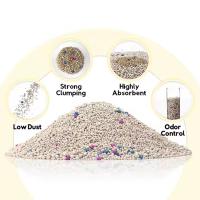 China Spherical Bentonite Cat Litter 2-4mm Strong Clumping Deodorizing Dust Free OEM for sale