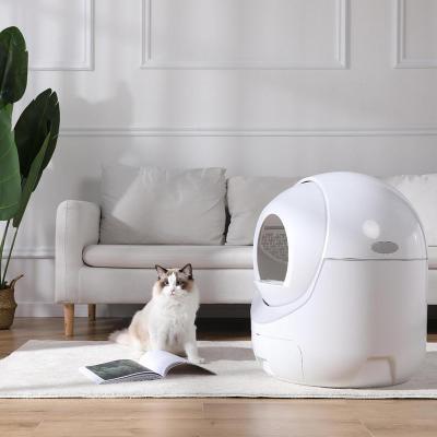 China Large Capacity Smart Cat Litter Box 565x565x670mm with WiFi App Control and Multiple Safety Sensors for sale