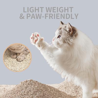 China Low Dust Bulk Clumping Tofu Cat Litter 6L 2.3kg Natural Plant Fiber Odor Control Flushable for sale