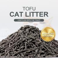 China Activated Carbon Tofu Cat Litter 1.5mm Low Dust Clumping Pet Supplies with Strong Odor Control for sale