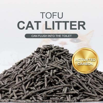 China Activated Carbon Tofu Cat Litter 1.5mm Low Dust Clumping Pet Supplies with Strong Odor Control for sale