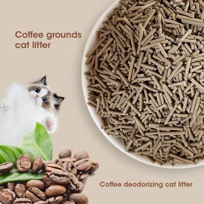 China Coffee Tofu Cat Litter 1.5-3.0mm Diameter with Strong Odor Control and Flushable Clumping Formula for sale