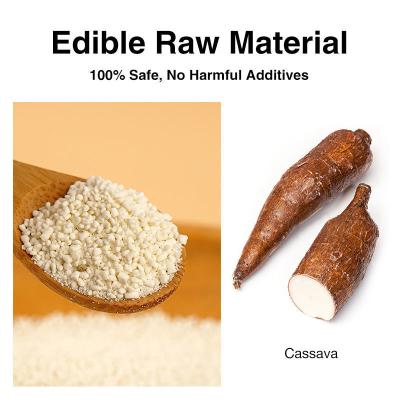 China Natural Cassava Cat Litter with 300% Water Absorption - Dust-Free Fast Clumping Biodegradable Pet Litter for sale