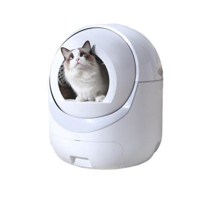 China Smart Automatic Cat Litter Box 565x565x670mm with WiFi App Control and Odor Removal for sale