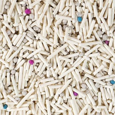 China Natural Tofu Bentonite Mixed Cat Litter 2.5kg Biodegradable Clumping Low Dust OEM for sale