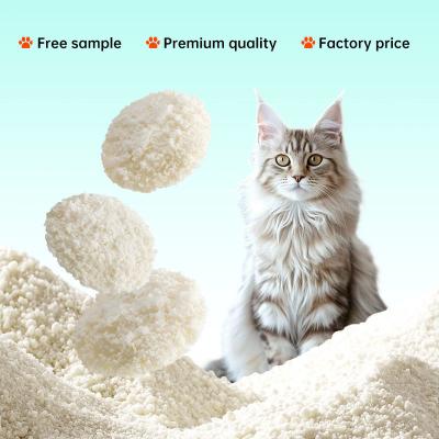 China Natural Plant-Based Cassava Cat Litter Strong Clumping Low Dust Long Lasting Water Absorption Over 300 Percent for sale