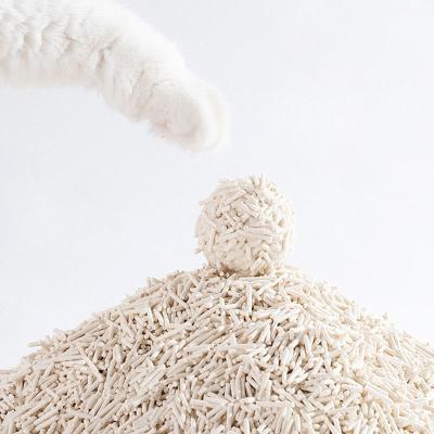 China OEM Tofu Cat Litter 1.5mm Dust Free Fast Clumping Flushable Natural Pea Fiber for sale