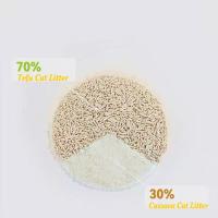 China Tofu Cassava Mixed Cat Litter 2.5mm Strip Fast Clumping Dust Free Non Stick Bottom Wholesale Pet Supplies for sale