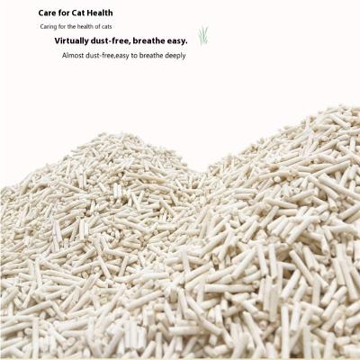 China Flushable Natural Tofu Cat Litter Dust Free 1.5mm 2mm 3mm Pea Fiber Strong Odor Control for sale