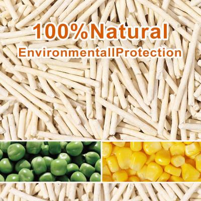 China Eco Friendly Flushable Tofu Cat Litter 1.5mm 2mm 3mm Dust Free Odor Control Biodegradable for sale