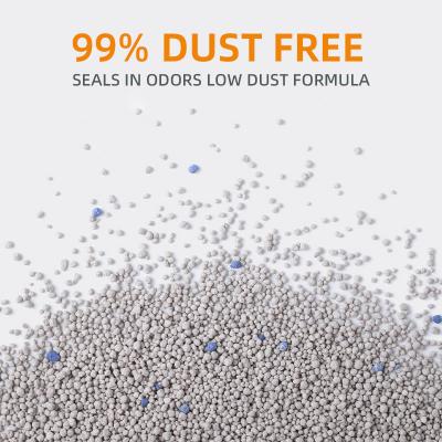 China Natural Bentonite Cat Litter 0.8-3.5mm Dust-Free Clumping Long-Lasting Odor Control Eco-Friendly Pet Supplies for sale