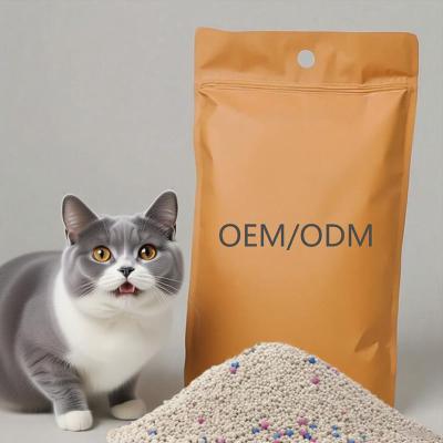 China 100% Natural Bentonite Cat Litter 0.8-3.5mm Dust-Free Clumping Odor Control for Multi-Cat Households for sale