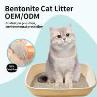 China Bentonite Cat Litter 0.8-3.5mm Dust-Free Clumping Odor Control Multi-Cat Natural Clay Litter for sale