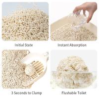 China Custom Bulk Natural Dust Free Deodorized Tofu Cat Litter 6L 2.3kg Biodegradable Scented Kitten Pellets for sale