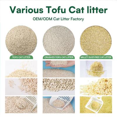 China Vacuum Packed Tofu Cat Litter Dust Free Solid Clumping Soybean Pellets 6L 2.3kg for sale