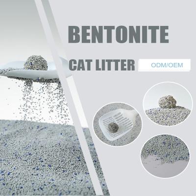 China Natural Bentonite Cat Litter 0.8-3.5mm Strong Clumping Multi-Cat Odor Control for sale