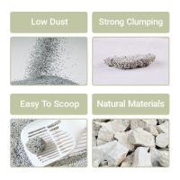 China Natural Bentonite Cat Litter 0.8-3.5mm Strong Clumping Multi-Cat Odor Control for sale