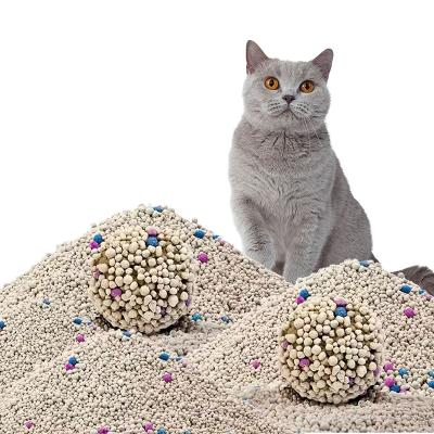 China Natural Dust-Free Bentonite Cat Litter 0.8-3.5mm Quick Clumping Low Tracking for Multi-Cat for sale