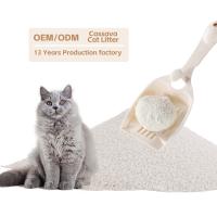 China Natural Unscented Cassava Cat Litter 300% Water Absorption Strong Clumping Biodegradable Plant-Based for sale