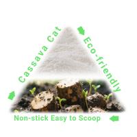 China Natural Unscented Cassava Cat Litter 300% Water Absorption Strong Clumping Biodegradable Plant-Based for sale