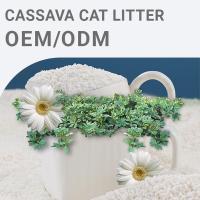 China Natural Unscented Cassava Cat Litter 300% Water Absorption Strong Clumping Biodegradable Plant-Based for sale