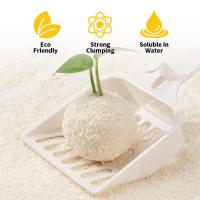 China Natural Unscented 100% Plant-Based Clumping Cassava Cat Litter Water Absorption Over 300% for sale