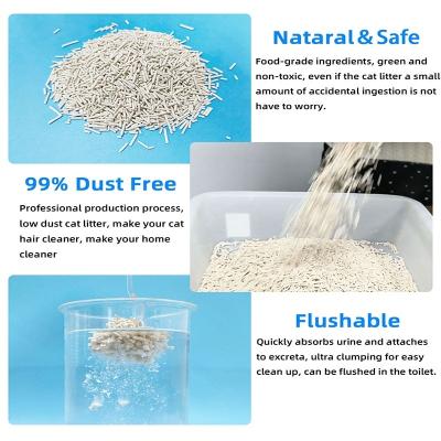 China Natural Tofu Cat Litter 6L Low Dust Strong Clumping Odor Control Plant Based Flushable for sale
