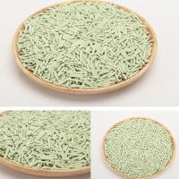 China Green Tea Peach Tofu Cat Litter 1.5mm 2mm 3mm Natural Fast Clumping Odor Control Dust Free for sale