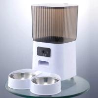 China Smart WiFi Pet Feeder with Camera 5L Capacity Double Bowls for Two Cats for sale