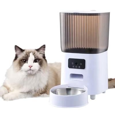 China Smart Automatic Pet Feeder 5L Double Bowl Food Dispenser for Cats Dogs Wi-Fi App Control for sale