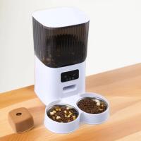 China Smart Automatic Pet Feeder 5L Double Bowl Food Dispenser for Cats Dogs Wi-Fi App Control for sale