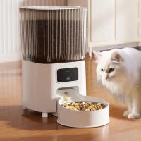 China Smart Automatic Pet Feeder 5L Double Bowl Food Dispenser for Cats Dogs Wi-Fi App Control for sale
