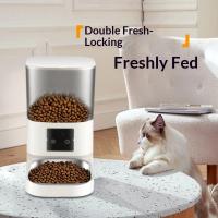 China Smart Automatic Pet Feeder 6.5L WiFi Cat Dog Food Dispenser Double Bowls Multi-Pet for sale