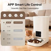 China OEM ODM Automatic Pet Feeder 6.5L Smart Food Dispenser with Double Stainless Steel Bowls Timer for sale