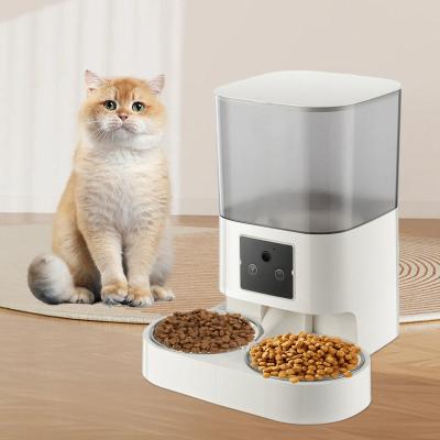 China Wholesale Smart Pet Feeder 6.5L WiFi Automatic Food Dispenser Double Bowls App Control for Multi-Cat for sale