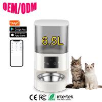 China Smart Pet Feeder 6.5L Automatic Dog Cat Food Dispenser Double Bowls Easy Clean Wi-Fi for sale