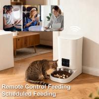 China Smart Automatic Pet Feeder 6.5L WiFi Cat Dog Food Dispenser Double Bowls for sale