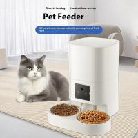 China Smart Automatic Pet Feeder 6.5L WiFi Cat Dog Food Dispenser Double Bowls for sale