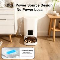 China Smart Automatic Pet Feeder 6.5L WiFi Cat Dog Food Dispenser Double Bowls for sale