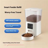 China WiFi Smart Pet Feeder 5.5L Auto Dog Cat Food Dispenser Remote Feeding Station for sale