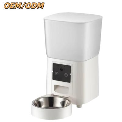 China WiFi Smart Pet Feeder 5.5L Auto Dog Cat Food Dispenser Remote Feeding Station for sale