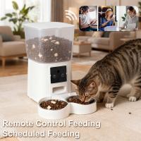 China Smart Pet Feeder 5.5L Automatic Cat Dog Food Dispenser with App Control Anti-Clogging for sale