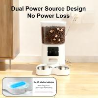 China Smart Pet Feeder 5.5L Automatic Cat Dog Food Dispenser with App Control Anti-Clogging for sale