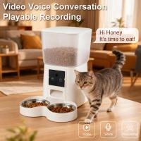 China Smart Pet Feeder 5.5L Automatic Cat Dog Food Dispenser with App Control Anti-Clogging for sale