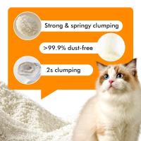 China Natural Cassava Cat Litter 300% Water Absorption Unscented Clumping Biodegradable Eco-Friendly Plant-Based Dust Free for sale