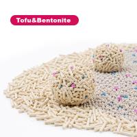 China Mixed Tofu Bentonite Cat Litter 2.5kg Quick Clumping Long Lasting Odor Control Dust Free for sale